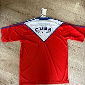 adidas | Shirts | Adidas Mens Red And White Cuba Sports Shirt | Poshmark